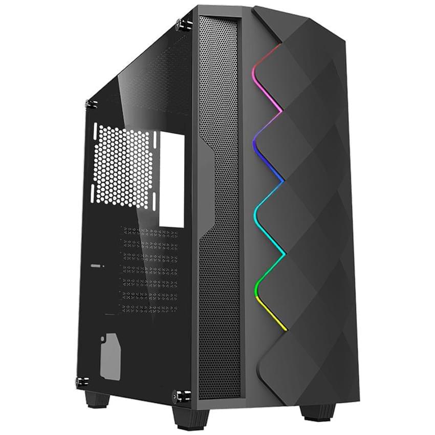 Gabinete Magnum Tech Mt-235gm Rgb Negro Atx Mid Tower