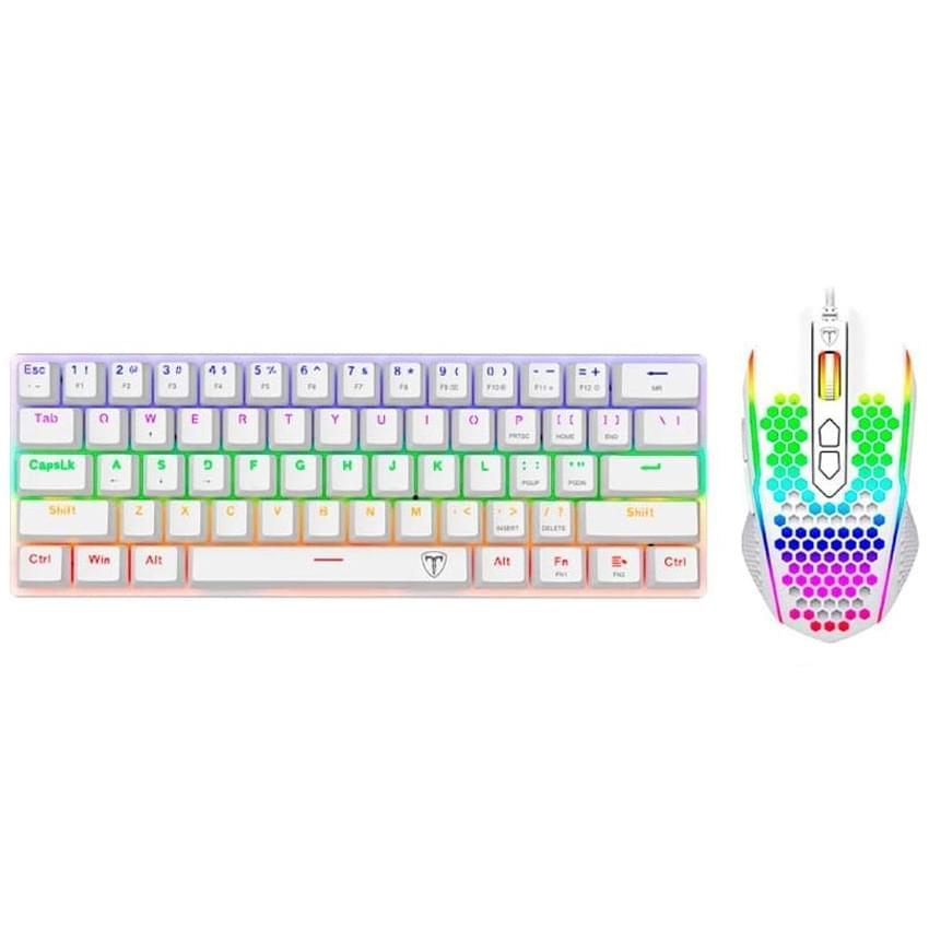 Kit Teclado Mouse T-Dagger Main Force Blanco