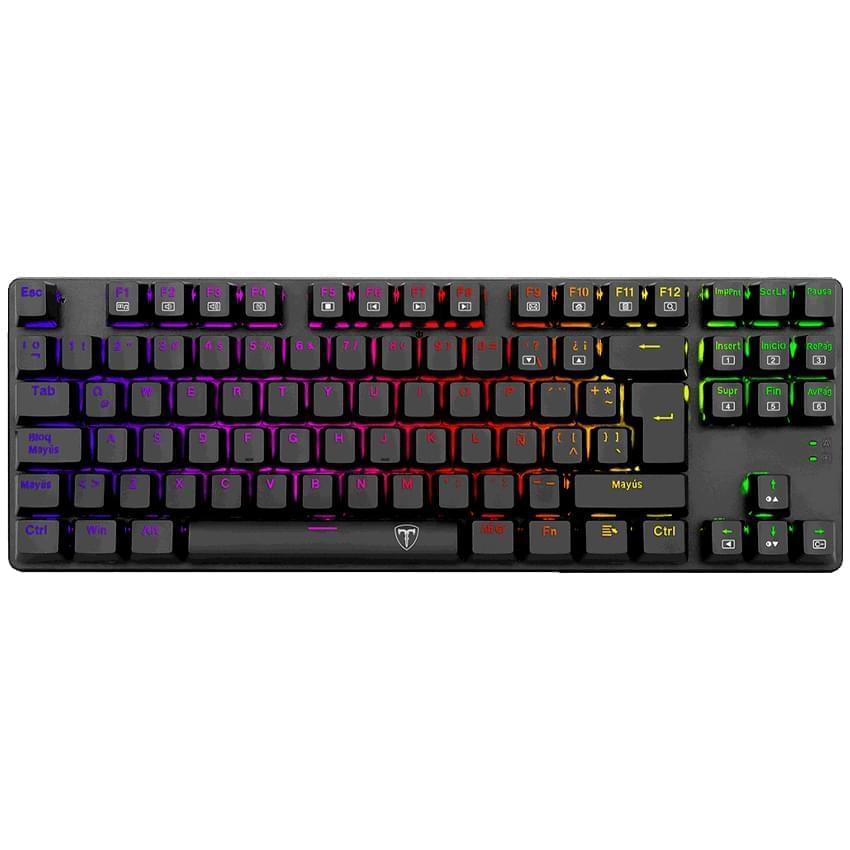 Teclado T-Dagger Bora Mecanico Negro Switch Red Rainbow