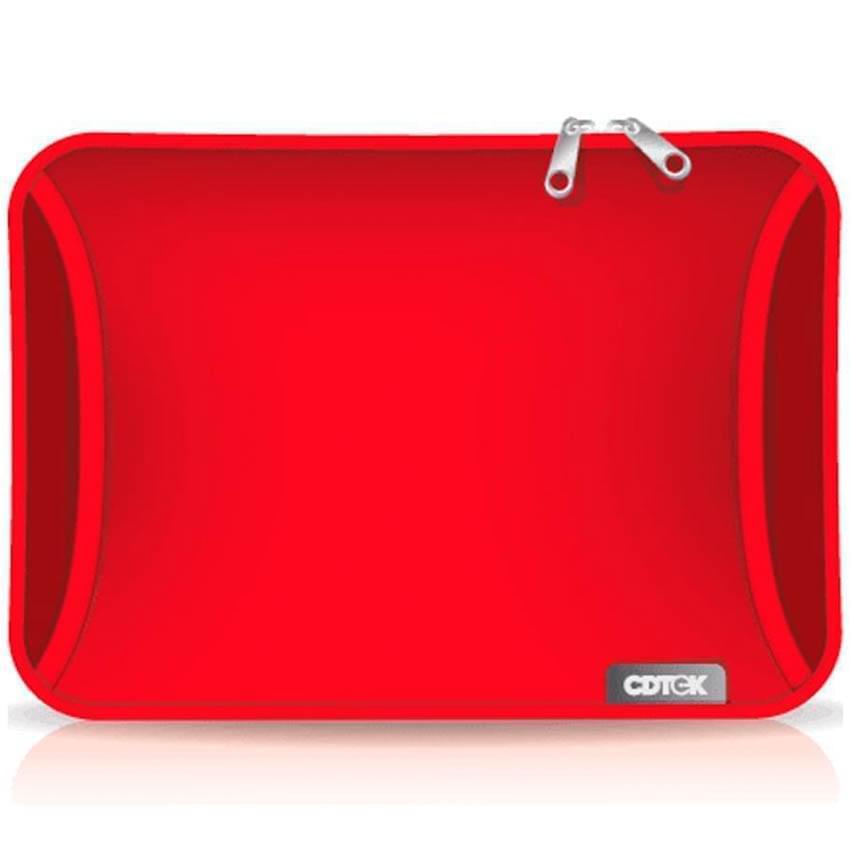 Funda Porta Notebook Cdtek 15.6 Con Bolsillo Rojo