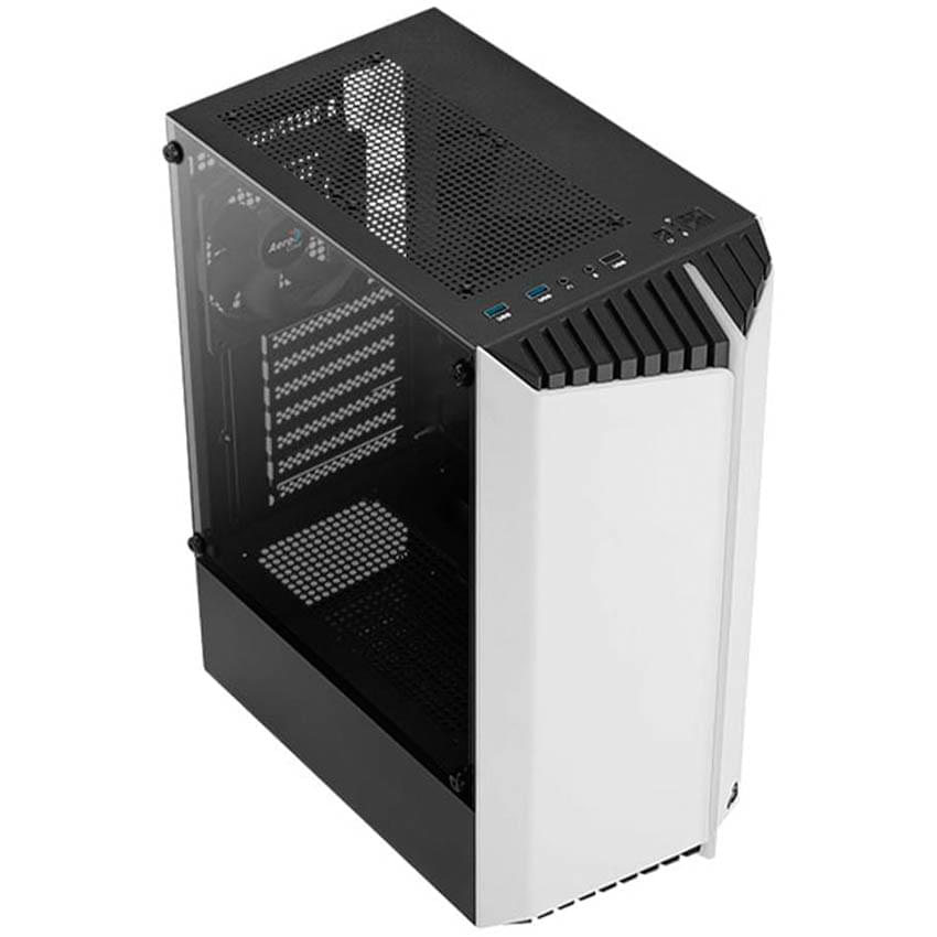 Gabinete Aerocool Bionic 1 Fan Rgb Blanco Mid Tower