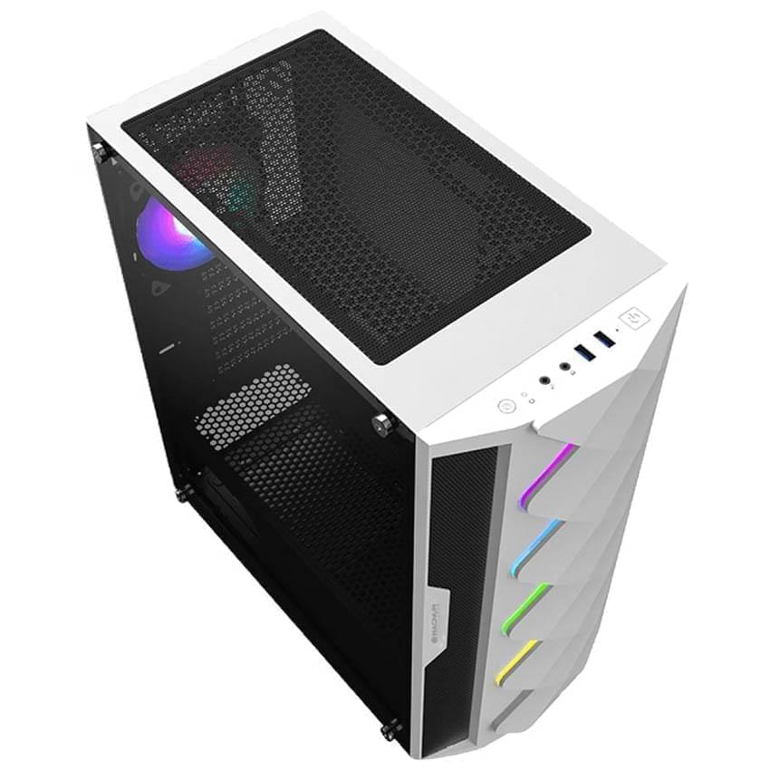 Gabinete Magnum Tech Mt-235gmw Rgb Blanco Atx Mid Tower