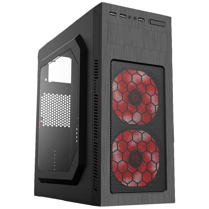 Gabinete Magnum Tech Mt-435r 2 Fans Negro Atx Mid Tower