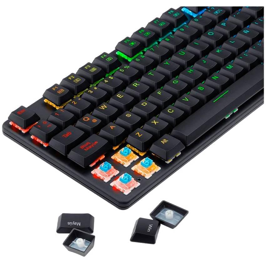 Teclado Mecanico Redragon Shrapnel Rgb Negro Switch Blue