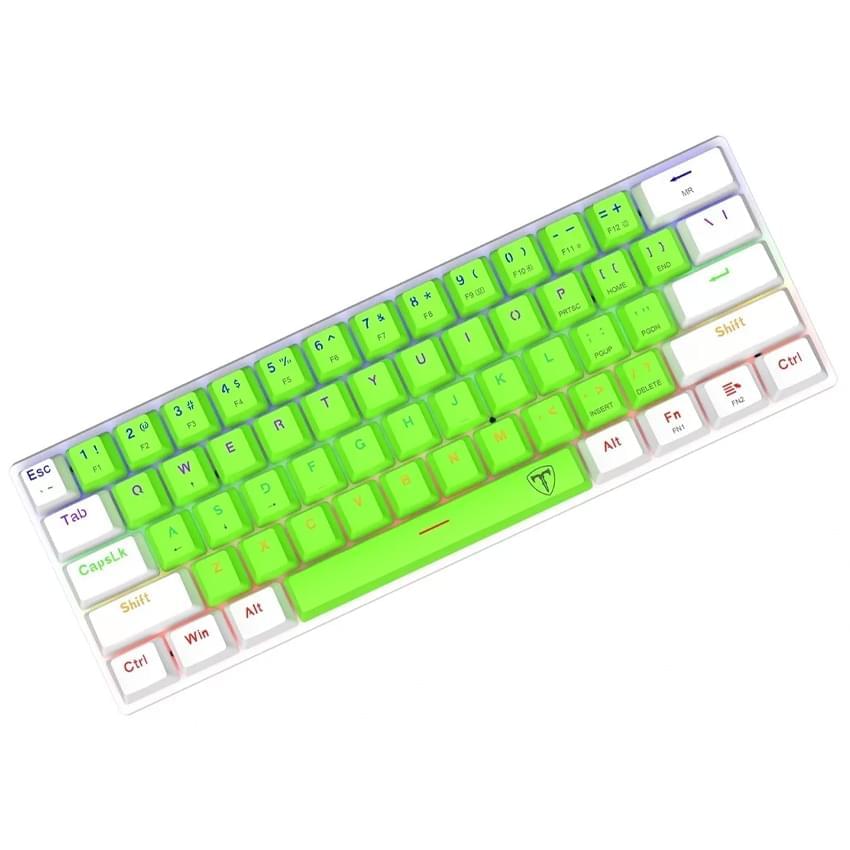 Teclado T-Dagger Arena Mecanico Verde Blanco Switch Brown